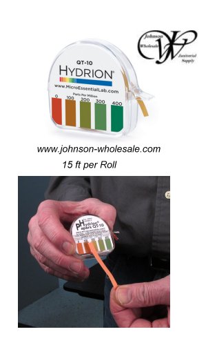 Quat Test Strips Each Roll 15 ft 6 rolls pack