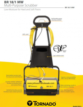 Tornado Brushes for 99418 Cylindrical Scrubber BR 18/1 MW