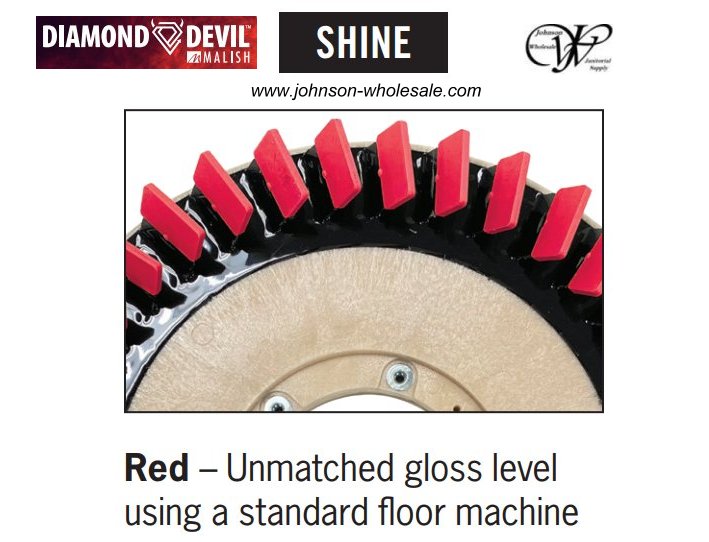 Malish Diamond Devil Concrete/Terrazzo Shine Tool Red