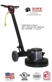 Hawk Merlin Floor Buffer 17 and 20 inch 2 Speed